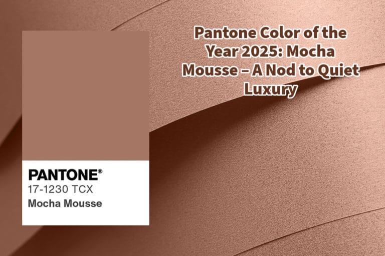 Pantone Color Of The Year 2025: Mocha Mousse – A Nod To Quiet Luxury | Mondoro